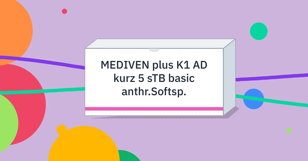 Symbolbild: Packung mit der Aufschrift MEDIVEN plus K1 AD kurz 5 sTB basic anthr.Softsp. (PZN 15046522) – Verfügbarkeit und Bezug in Apotheken in Frankfurt am Main