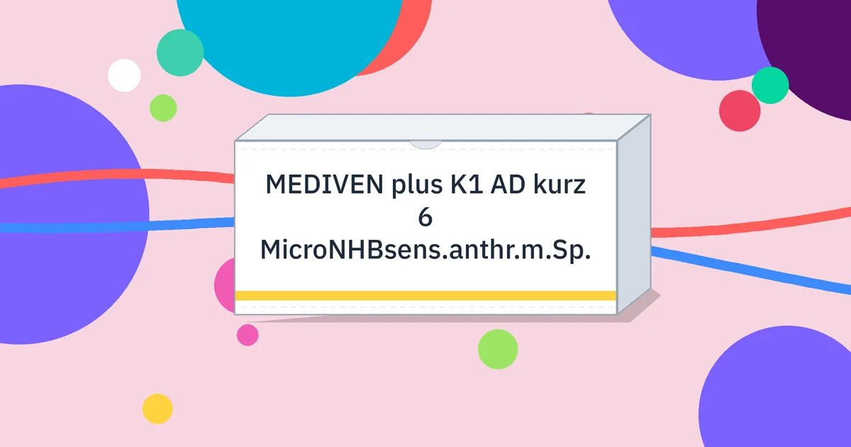 Symbolbild: Packung mit der Aufschrift MEDIVEN plus K1 AD kurz 6 MicroNHBsens.anthr.m.Sp. (PZN 15906284) – Verfügbarkeit und Bezug in Apotheken in Frankfurt am Main