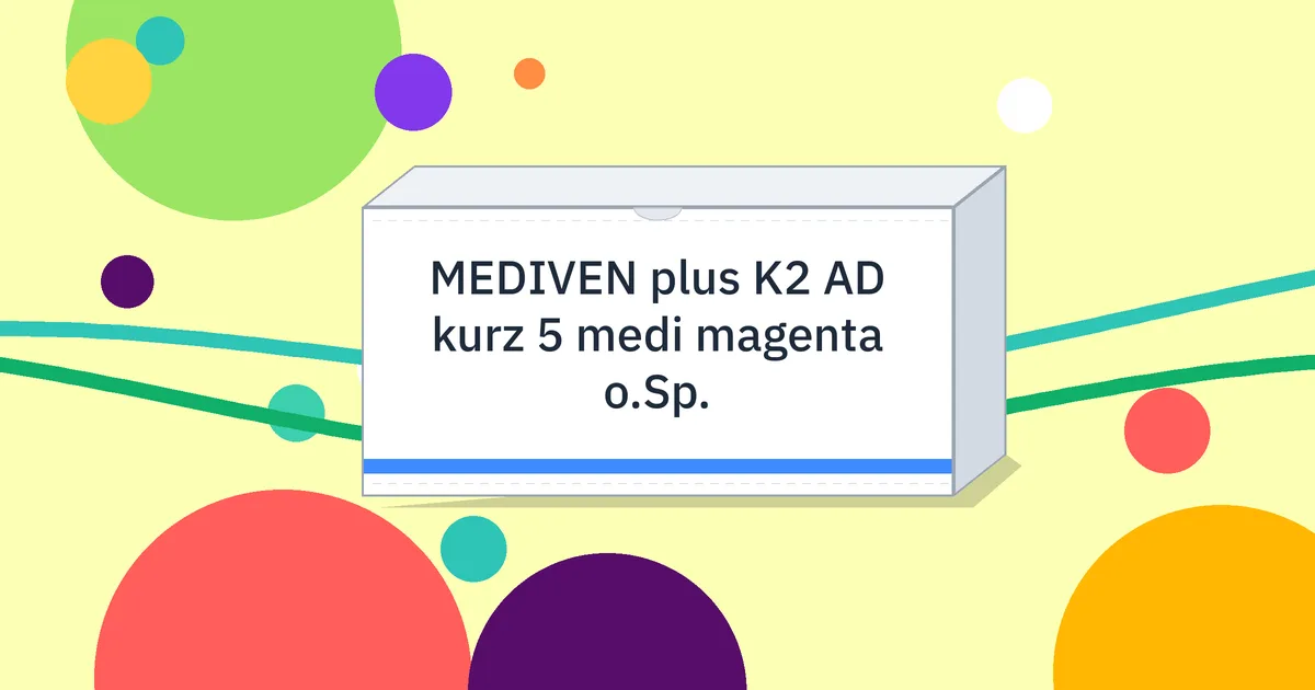 Symbolbild: Packung mit der Aufschrift MEDIVEN plus K2 AD kurz 5 medi magenta o.Sp. (PZN 15097235) – Verfügbarkeit und Bezug in Apotheken in Frankfurt am Main