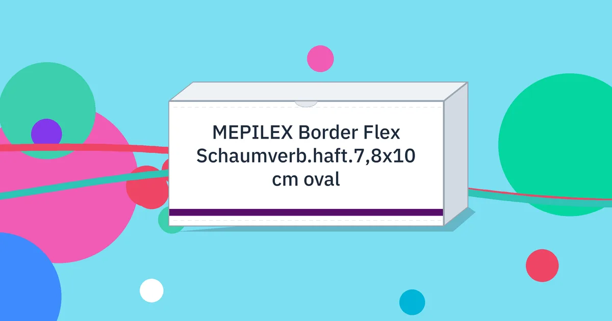 Symbolbild: Packung mit der Aufschrift MEPILEX Border Flex Schaumverb.haft.7,8x10 cm oval (PZN 19786026) – Verfügbarkeit und Bezug in Apotheken in Frankfurt am Main