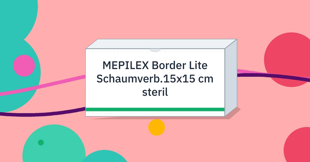 Symbolbild: Packung mit der Aufschrift MEPILEX Border Lite Schaumverb.15x15 cm steril (PZN 17832555) – Verfügbarkeit und Bezug in Apotheken in Frankfurt am Main