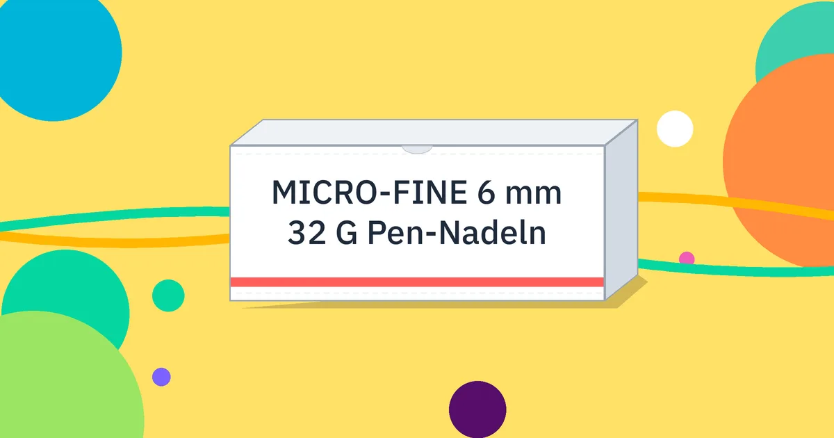 Symbolbild: Packung mit der Aufschrift MICRO-FINE 6 mm 32 G Pen-Nadeln (PZN 20398269) – Verfügbarkeit und Bezug in Apotheken in Frankfurt am Main