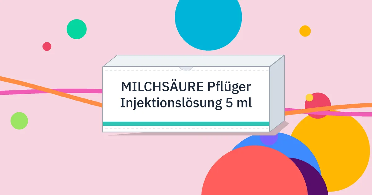 Symbolbild: Packung mit der Aufschrift MILCHSÄURE Pflüger Injektionslösung 5 ml (PZN 01222429) – Verfügbarkeit und Bezug in Apotheken in Frankfurt am Main