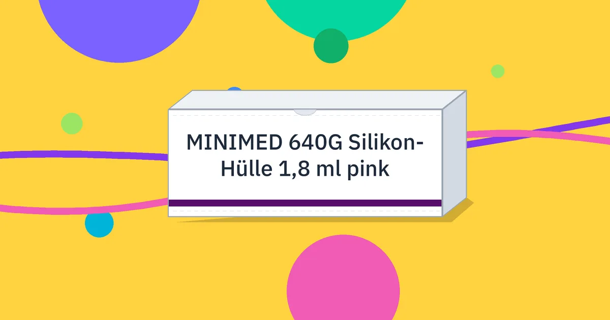 Symbolbild: Packung mit der Aufschrift MINIMED 640G Silikon-Hülle 1,8 ml pink (PZN 10987208) – Verfügbarkeit und Bezug in Apotheken in Frankfurt am Main