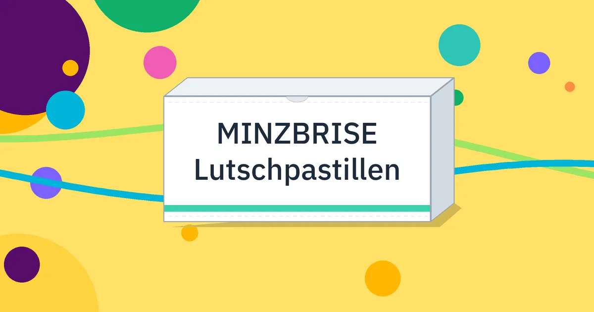Symbolbild: Packung mit der Aufschrift MINZBRISE Lutschpastillen (PZN 20600110) – Verfügbarkeit und Bezug in Apotheken in Frankfurt am Main
