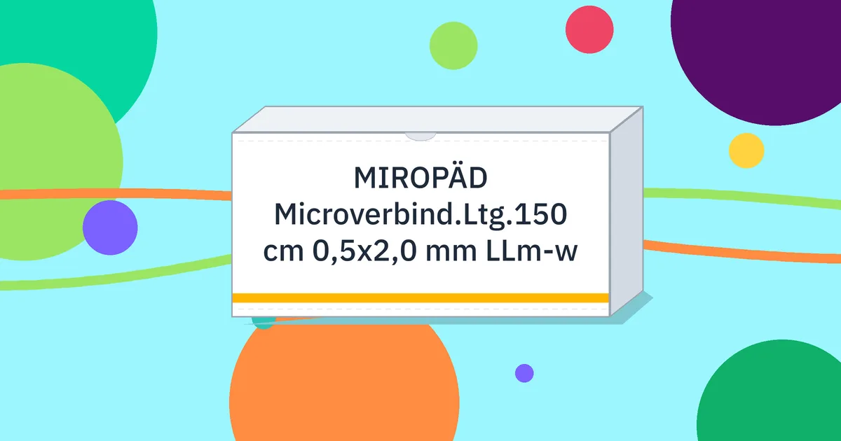 Symbolbild: Packung mit der Aufschrift MIROPÄD Microverbind.Ltg.150 cm 0,5x2,0 mm LLm-w (PZN 02350477) – Verfügbarkeit und Bezug in Apotheken in Frankfurt am Main