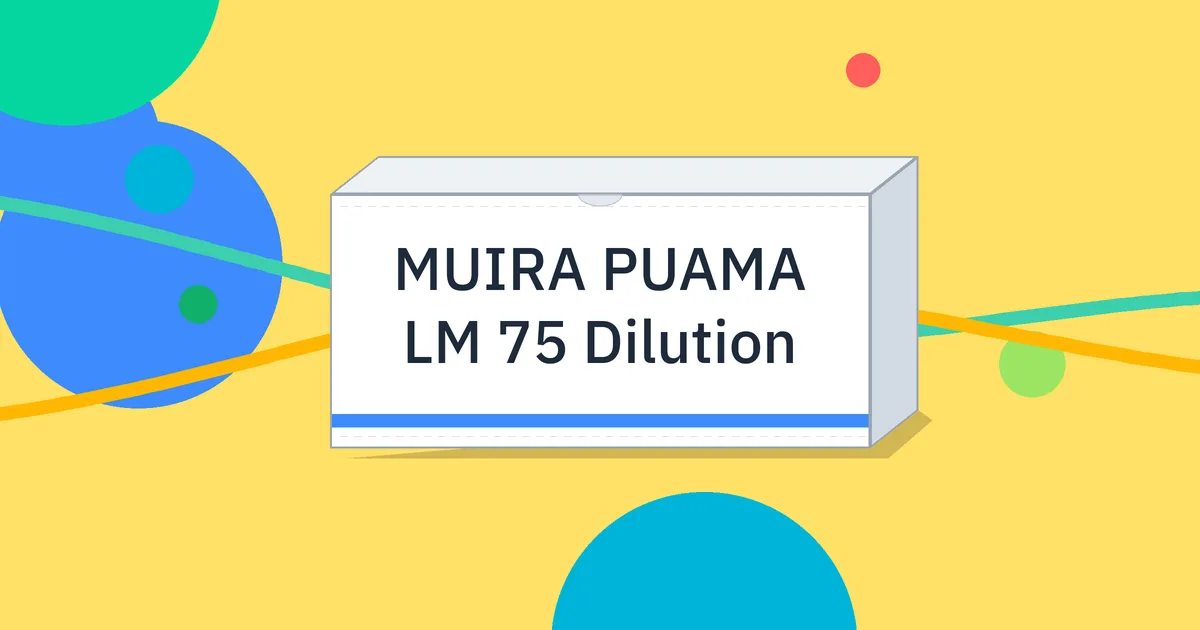 Symbolbild: Packung mit der Aufschrift MUIRA PUAMA LM 75 Dilution (PZN 13611461) – Verfügbarkeit und Bezug in Apotheken in Frankfurt am Main