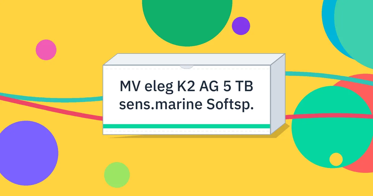 Symbolbild: Packung mit der Aufschrift MV eleg K2 AG 5 TB sens.marine Softsp. (PZN 14611227) – Verfügbarkeit und Bezug in Apotheken in Frankfurt am Main
