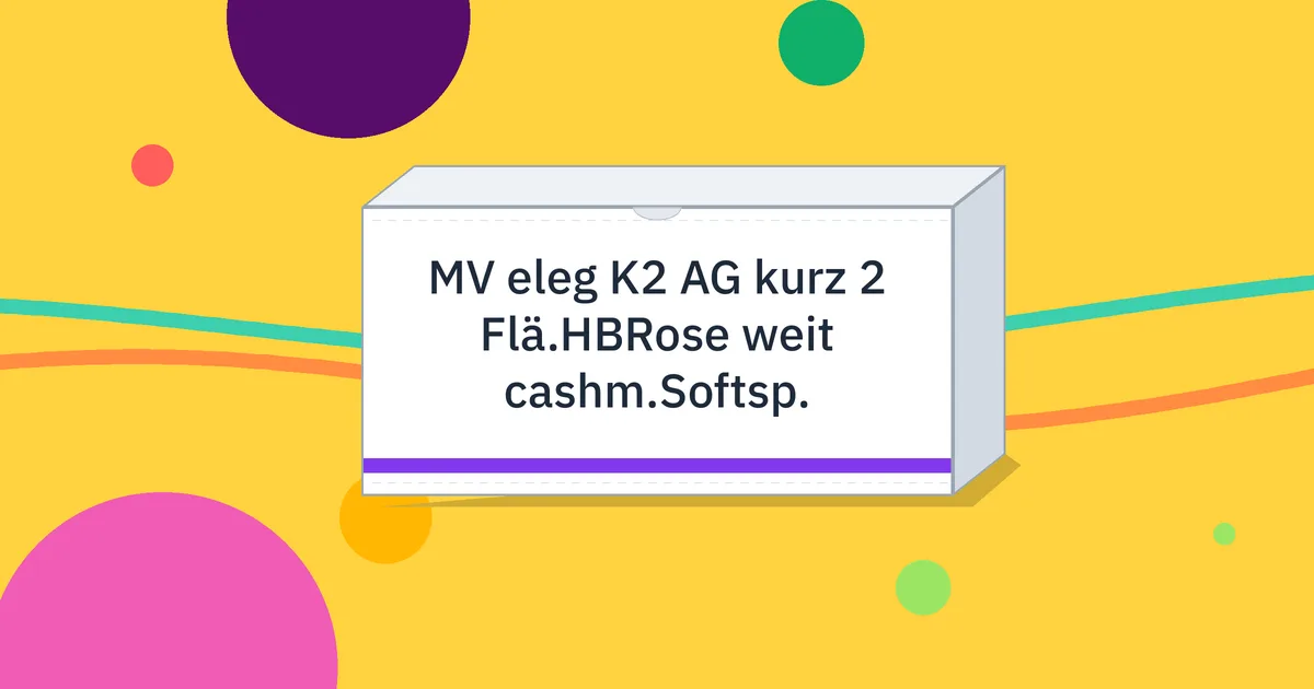 Symbolbild: Packung mit der Aufschrift MV eleg K2 AG kurz 2 Flä.HBRose weit cashm.Softsp. (PZN 15705692) – Verfügbarkeit und Bezug in Apotheken in Frankfurt am Main