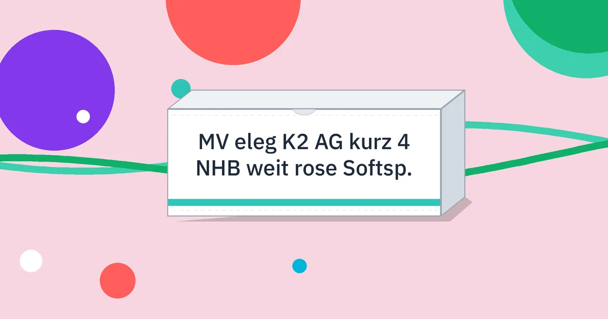 Symbolbild: Packung mit der Aufschrift MV eleg K2 AG kurz 4 NHB weit rose Softsp. (PZN 15714521) – Verfügbarkeit und Bezug in Apotheken in Frankfurt am Main
