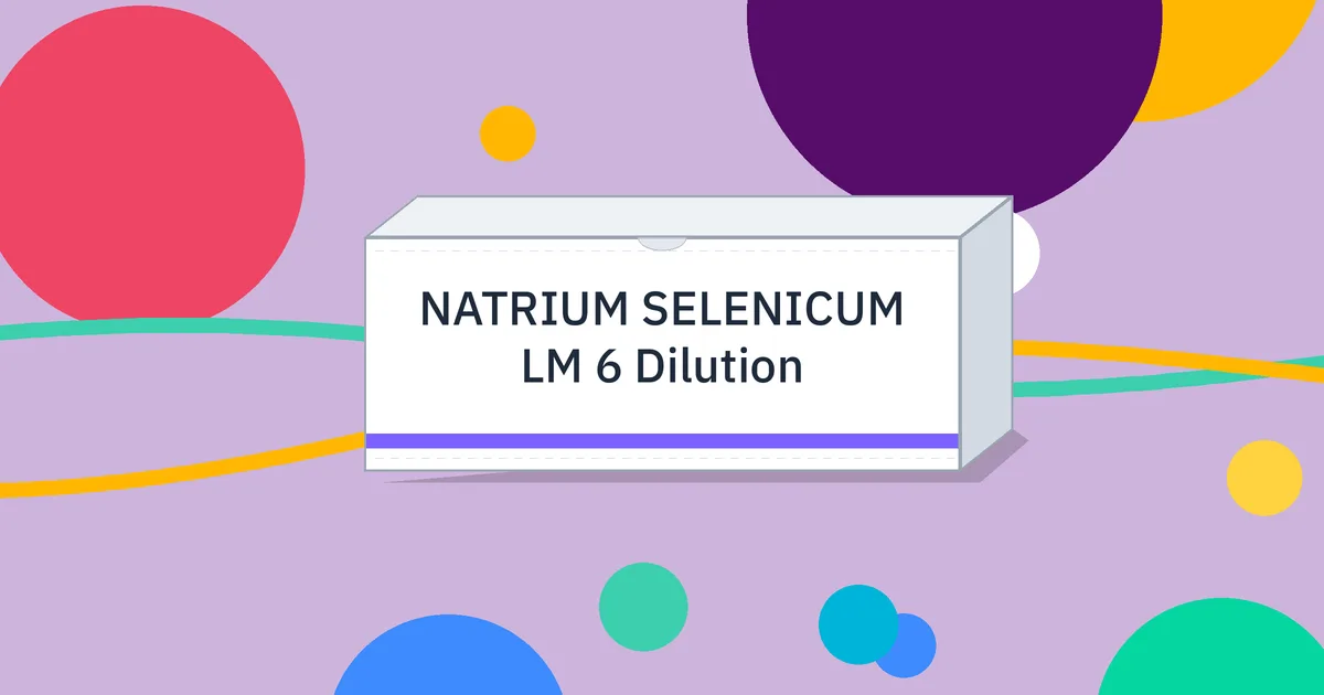 Symbolbild: Packung mit der Aufschrift NATRIUM SELENICUM LM 6 Dilution (PZN 13616688) – Verfügbarkeit und Bezug in Apotheken in Frankfurt am Main