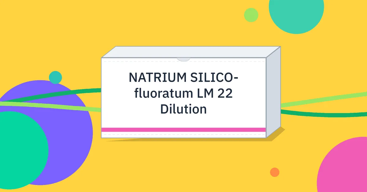 Symbolbild: Packung mit der Aufschrift NATRIUM SILICO-fluoratum LM 22 Dilution (PZN 13617357) – Verfügbarkeit und Bezug in Apotheken in Frankfurt am Main