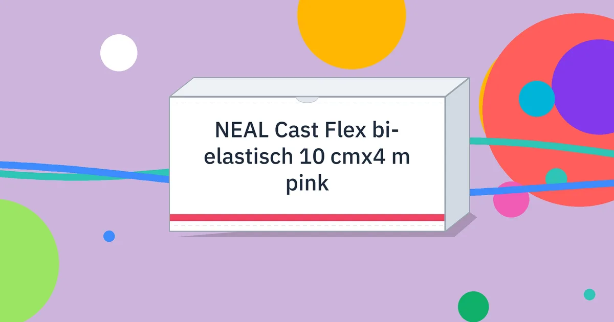 Symbolbild: Packung mit der Aufschrift NEAL Cast Flex bi-elastisch 10 cmx4 m pink (PZN 19531059) – Verfügbarkeit und Bezug in Apotheken in Frankfurt am Main