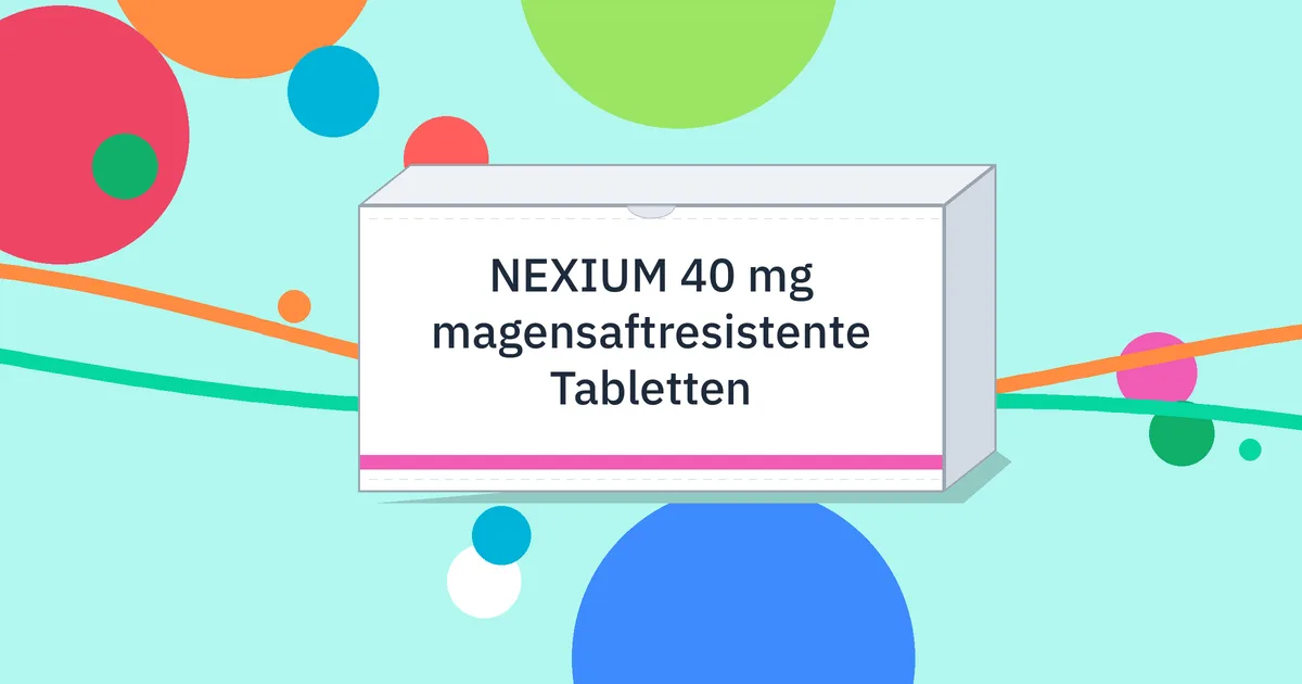 Symbolbild: Packung mit der Aufschrift NEXIUM 40 mg magensaftresistente Tabletten (PZN 09510613) – Verfügbarkeit und Bezug in Apotheken in Frankfurt am Main