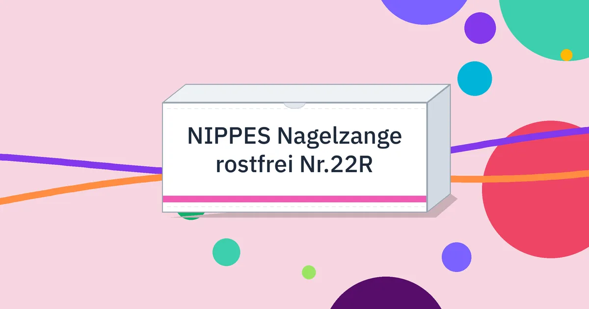 Symbolbild: Packung mit der Aufschrift NIPPES Nagelzange rostfrei Nr.22R (PZN 07798099) – Verfügbarkeit und Bezug in Apotheken in Frankfurt am Main