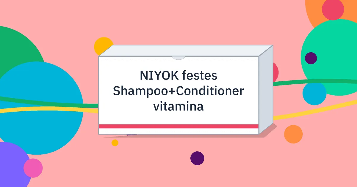 Symbolbild: Packung mit der Aufschrift NIYOK festes Shampoo+Conditioner vitamina (PZN 18836549) – Verfügbarkeit und Bezug in Apotheken in Frankfurt am Main