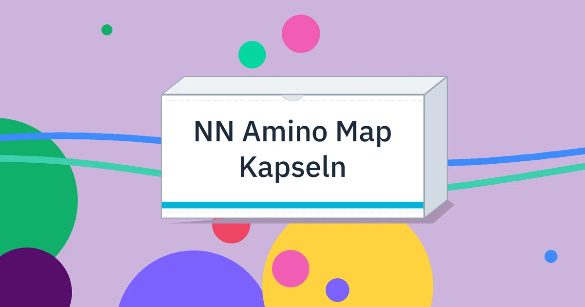 Symbolbild: Packung mit der Aufschrift NN Amino Map Kapseln (PZN 15321307) – Verfügbarkeit und Bezug in Apotheken in Frankfurt am Main
