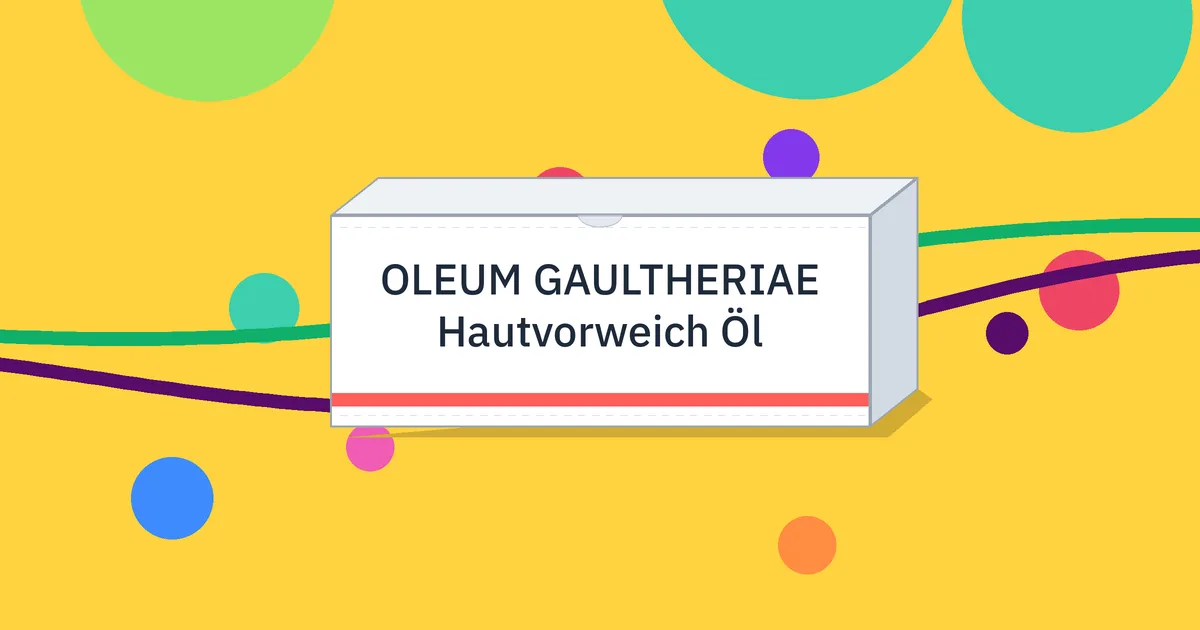 Symbolbild: Packung mit der Aufschrift OLEUM GAULTHERIAE Hautvorweich Öl (PZN 07364573) – Verfügbarkeit und Bezug in Apotheken in Frankfurt am Main
