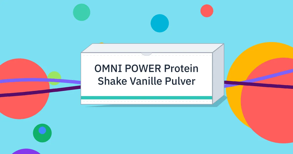 Symbolbild: Packung mit der Aufschrift OMNI POWER Protein Shake Vanille Pulver (PZN 19055682) – Verfügbarkeit und Bezug in Apotheken in Frankfurt am Main