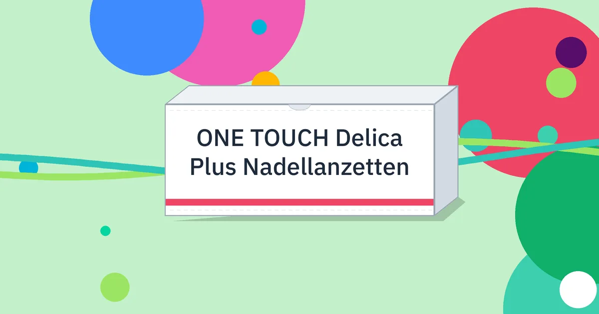 Symbolbild: Packung mit der Aufschrift ONE TOUCH Delica Plus Nadellanzetten (PZN 18243387) – Verfügbarkeit und Bezug in Apotheken in Frankfurt am Main