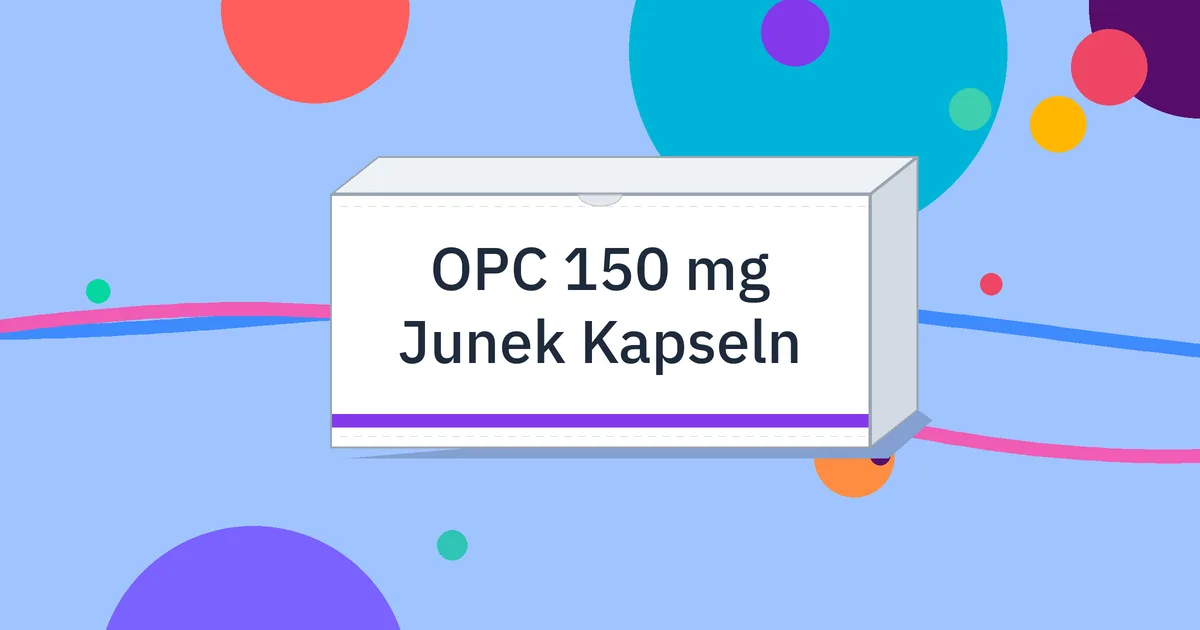 Symbolbild: Packung mit der Aufschrift OPC 150 mg Junek Kapseln (PZN 00137294) – Verfügbarkeit und Bezug in Apotheken in Frankfurt am Main