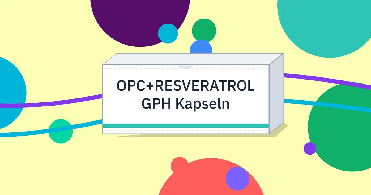 Symbolbild: Packung mit der Aufschrift OPC+RESVERATROL GPH Kapseln (PZN 07011337) – Verfügbarkeit und Bezug in Apotheken in Frankfurt am Main