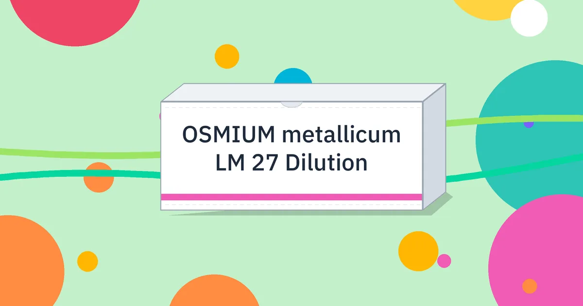 Symbolbild: Packung mit der Aufschrift OSMIUM metallicum LM 27 Dilution (PZN 12974173) – Verfügbarkeit und Bezug in Apotheken in Frankfurt am Main