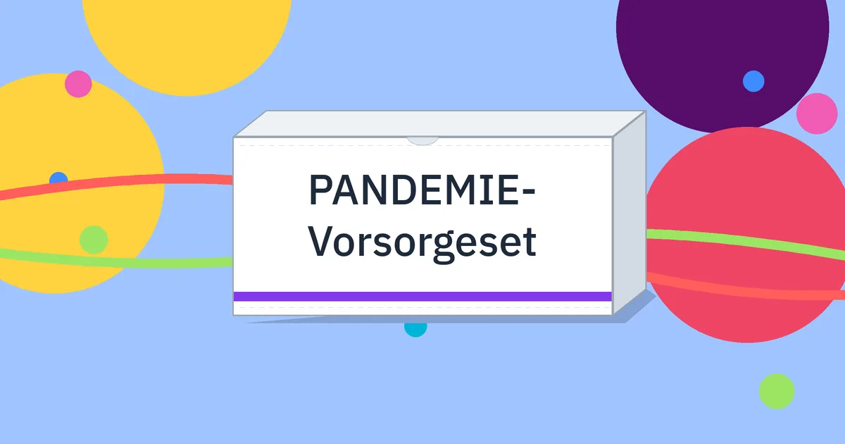 Symbolbild: Packung mit der Aufschrift PANDEMIE-Vorsorgeset (PZN 06445909) – Verfügbarkeit und Bezug in Apotheken in Frankfurt am Main