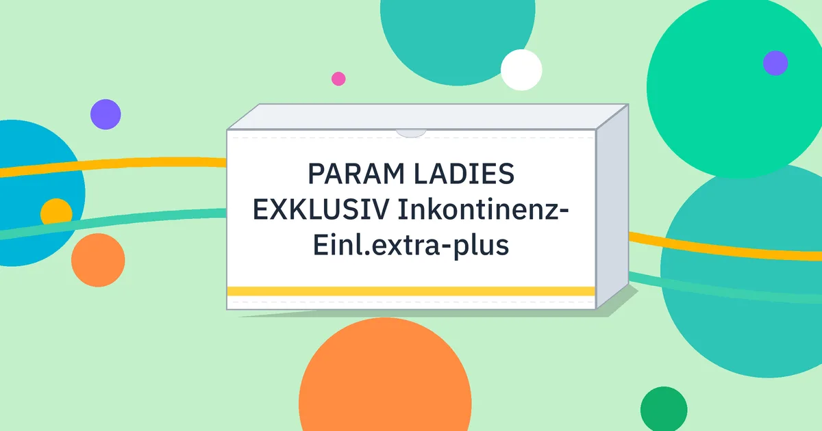 Symbolbild: Packung mit der Aufschrift PARAM LADIES EXKLUSIV Inkontinenz-Einl.extra-plus (PZN 15742983) – Verfügbarkeit und Bezug in Apotheken in Frankfurt am Main