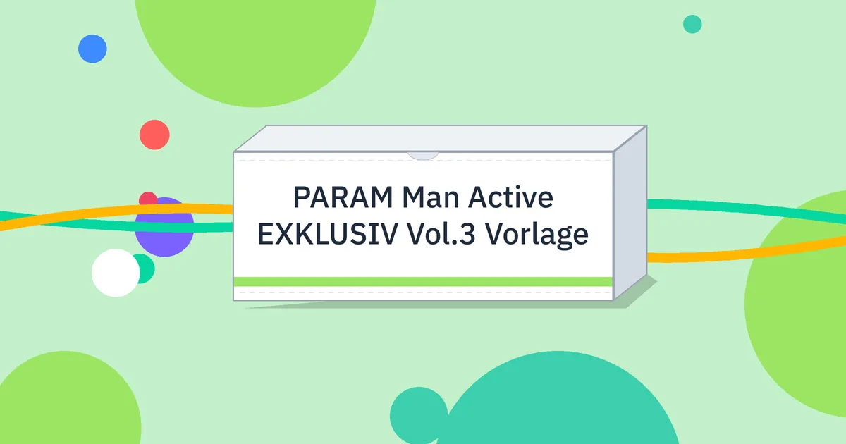 Symbolbild: Packung mit der Aufschrift PARAM Man Active EXKLUSIV Vol.3 Vorlage (PZN 19203728) – Verfügbarkeit und Bezug in Apotheken in Frankfurt am Main