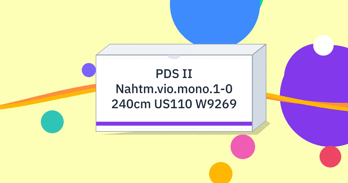 Symbolbild: Packung mit der Aufschrift PDS II Nahtm.vio.mono.1-0 240cm US110 W9269 (PZN 20852722) – Verfügbarkeit und Bezug in Apotheken in Frankfurt am Main