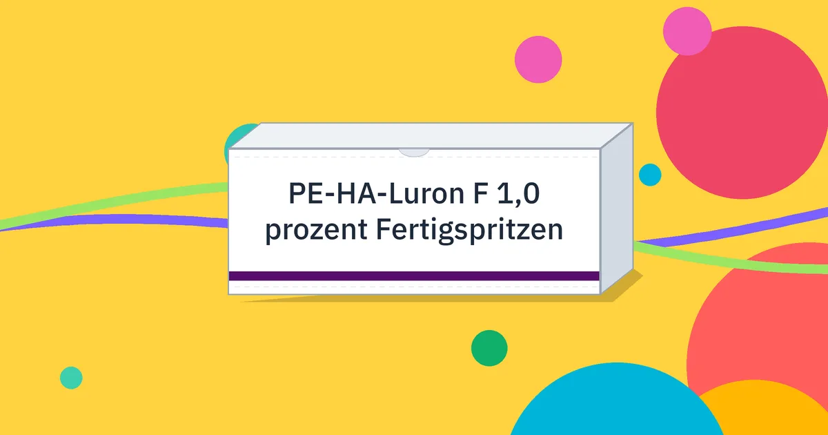 Symbolbild: Packung mit der Aufschrift PE-HA-Luron F 1,0 prozent Fertigspritzen (PZN 13227981) – Verfügbarkeit und Bezug in Apotheken in Frankfurt am Main