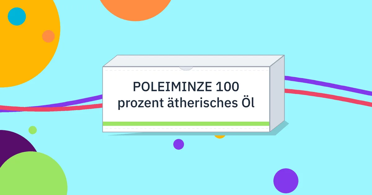 Symbolbild: Packung mit der Aufschrift POLEIMINZE 100 prozent ätherisches Öl (PZN 01991837) – Verfügbarkeit und Bezug in Apotheken in Frankfurt am Main