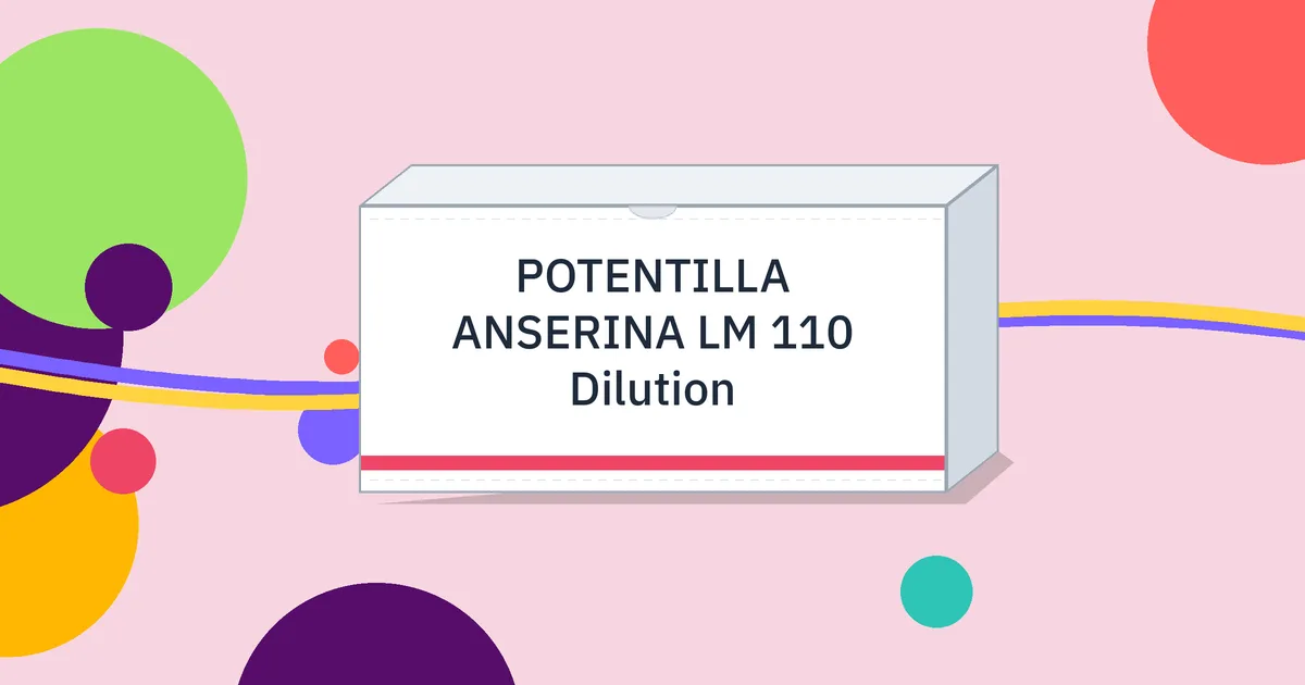 Symbolbild: Packung mit der Aufschrift POTENTILLA ANSERINA LM 110 Dilution (PZN 13665497) – Verfügbarkeit und Bezug in Apotheken in Frankfurt am Main