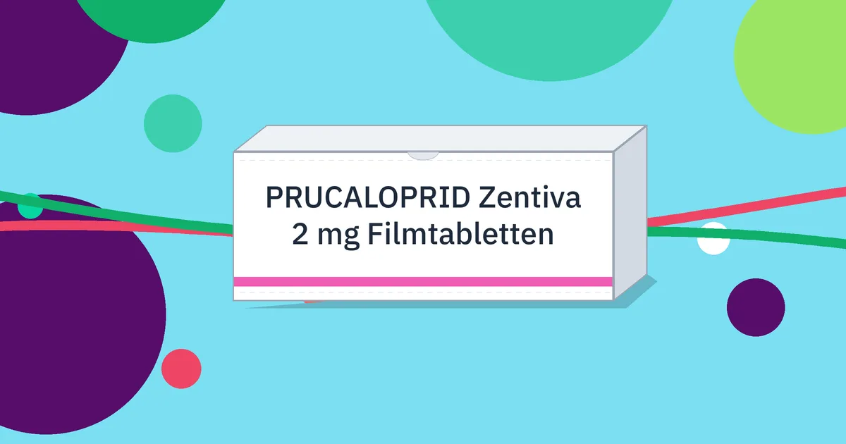 Symbolbild: Packung mit der Aufschrift PRUCALOPRID Zentiva 2 mg Filmtabletten (PZN 16942425) – Verfügbarkeit und Bezug in Apotheken in Frankfurt am Main
