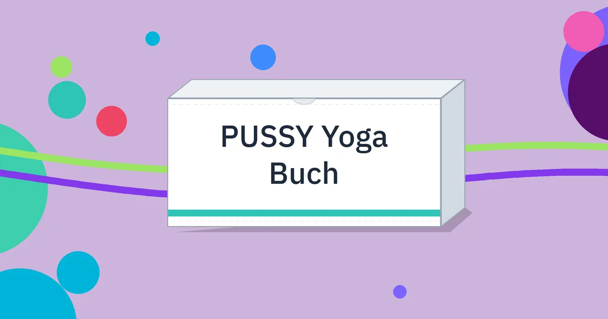 Symbolbild: Packung mit der Aufschrift PUSSY Yoga Buch (PZN 18266572) – Verfügbarkeit und Bezug in Apotheken in Frankfurt am Main
