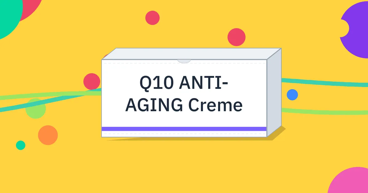 Symbolbild: Packung mit der Aufschrift Q10 ANTI-AGING Creme (PZN 00559138) – Verfügbarkeit und Bezug in Apotheken in Frankfurt am Main