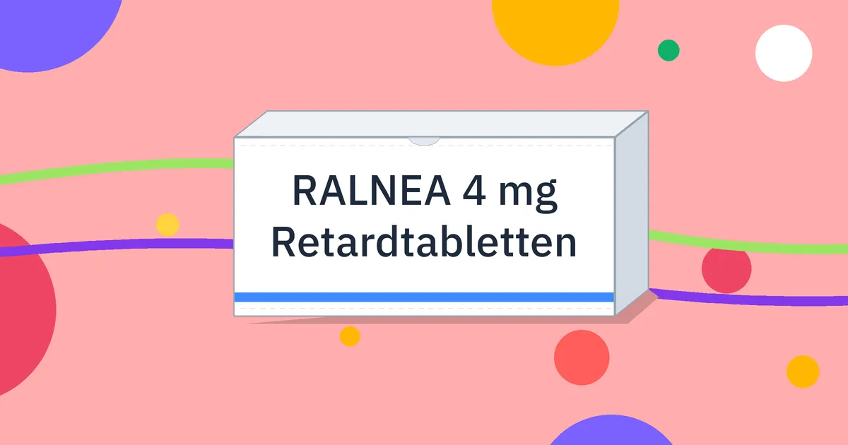Symbolbild: Packung mit der Aufschrift RALNEA 4 mg Retardtabletten (PZN 08866420) – Verfügbarkeit und Bezug in Apotheken in Frankfurt am Main