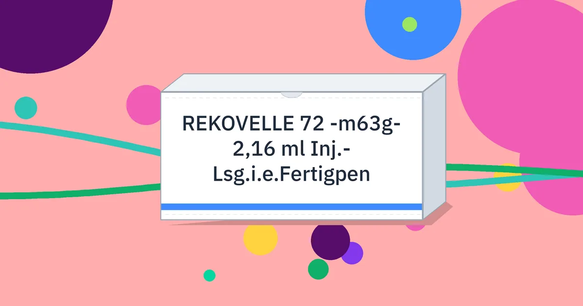 Symbolbild: Packung mit der Aufschrift REKOVELLE 72 -m63g-2,16 ml Inj.-Lsg.i.e.Fertigpen (PZN 19234947) – Verfügbarkeit und Bezug in Apotheken in Frankfurt am Main