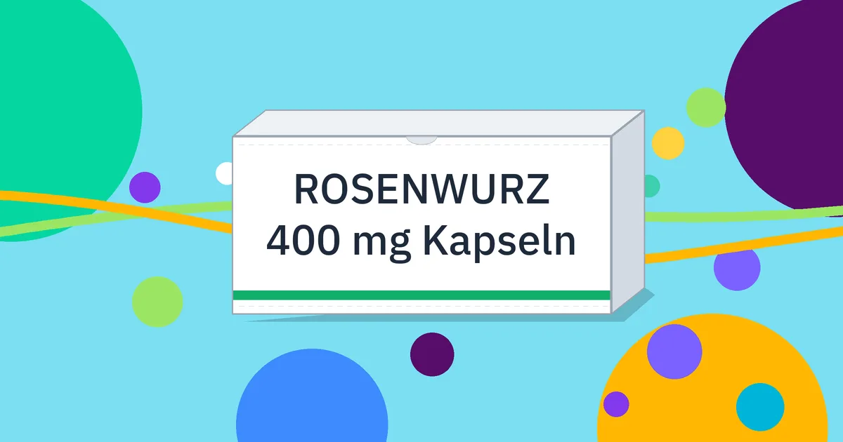 Symbolbild: Packung mit der Aufschrift ROSENWURZ 400 mg Kapseln (PZN 12553632) – Verfügbarkeit und Bezug in Apotheken in Frankfurt am Main