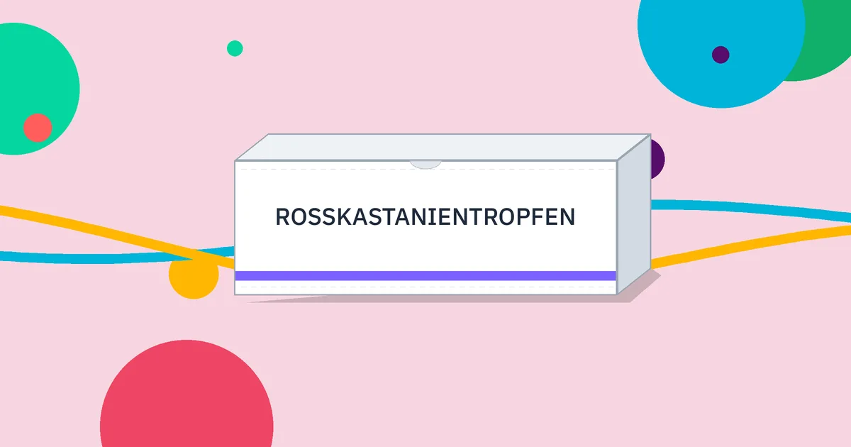Symbolbild: Packung mit der Aufschrift ROSSKASTANIENTROPFEN (PZN 15191810) – Verfügbarkeit und Bezug in Apotheken in Frankfurt am Main