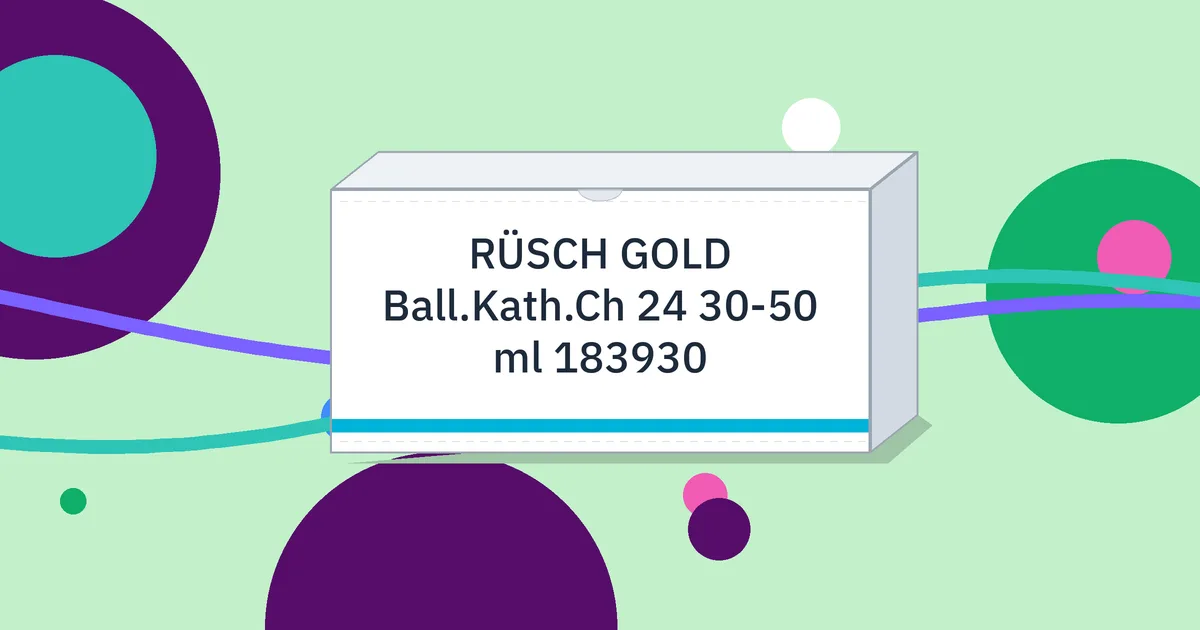Symbolbild: Packung mit der Aufschrift RÜSCH GOLD Ball.Kath.Ch 24 30-50 ml 183930 (PZN 07397673) – Verfügbarkeit und Bezug in Apotheken in Frankfurt am Main