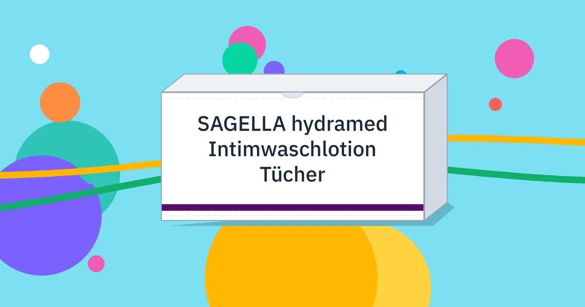 Symbolbild: Packung mit der Aufschrift SAGELLA hydramed Intimwaschlotion Tücher (PZN 10123672) – Verfügbarkeit und Bezug in Apotheken in Frankfurt am Main