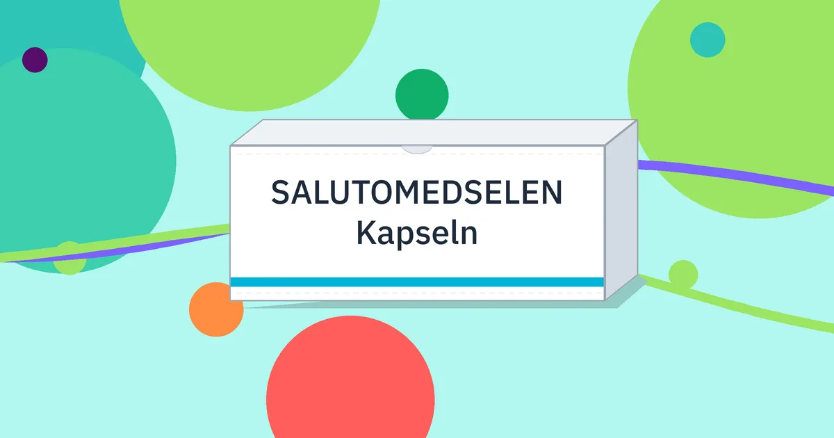 Symbolbild: Packung mit der Aufschrift SALUTOMEDSELEN Kapseln (PZN 13583724) – Verfügbarkeit und Bezug in Apotheken in Frankfurt am Main