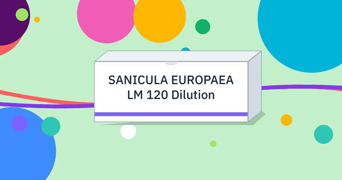 Symbolbild: Packung mit der Aufschrift SANICULA EUROPAEA LM 120 Dilution (PZN 13182497) – Verfügbarkeit und Bezug in Apotheken in Frankfurt am Main