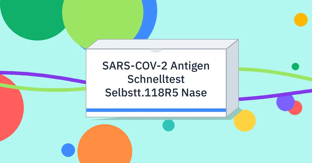 Symbolbild: Packung mit der Aufschrift SARS-COV-2 Antigen Schnelltest Selbstt.118R5 Nase (PZN 17522808) – Verfügbarkeit und Bezug in Apotheken in Frankfurt am Main