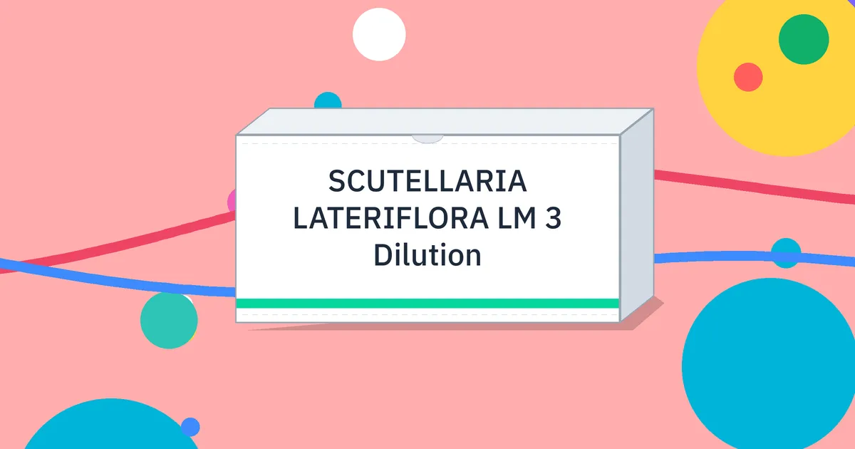 Symbolbild: Packung mit der Aufschrift SCUTELLARIA LATERIFLORA LM 3 Dilution (PZN 13184817) – Verfügbarkeit und Bezug in Apotheken in Frankfurt am Main