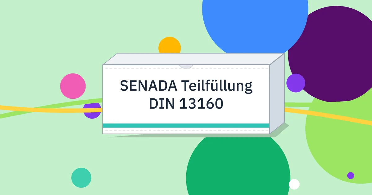 Symbolbild: Packung mit der Aufschrift SENADA Teilfüllung DIN 13160 (PZN 02062933) – Verfügbarkeit und Bezug in Apotheken in Frankfurt am Main