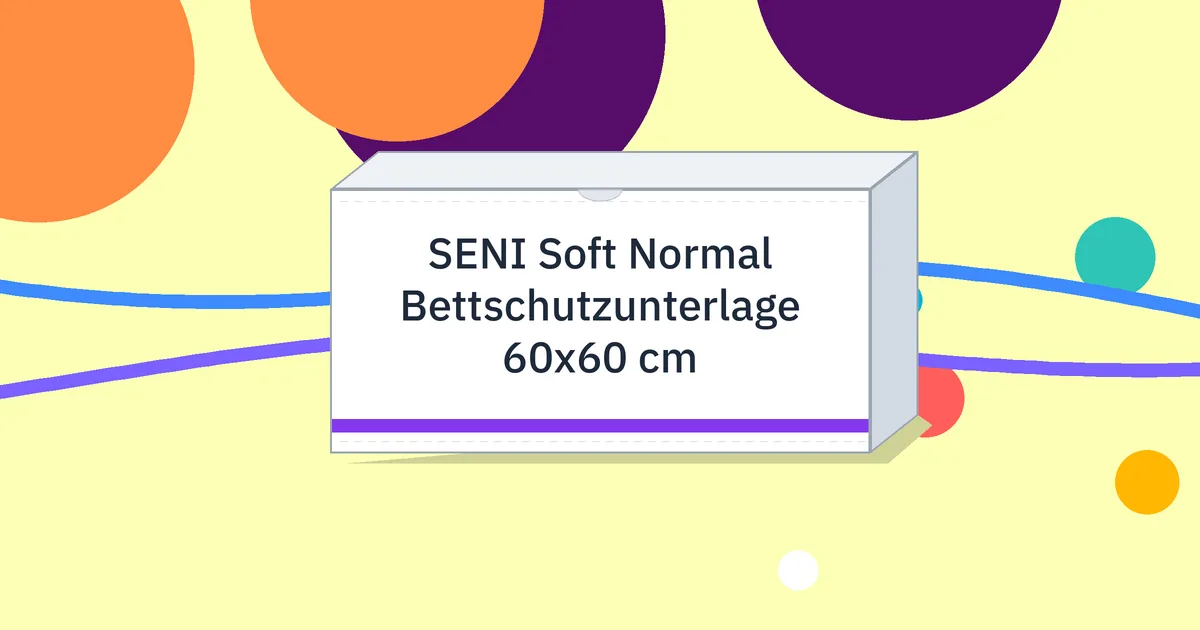 Symbolbild: Packung mit der Aufschrift SENI Soft Normal Bettschutzunterlage 60x60 cm (PZN 13366180) – Verfügbarkeit und Bezug in Apotheken in Frankfurt am Main
