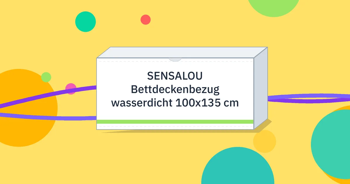 Symbolbild: Packung mit der Aufschrift SENSALOU Bettdeckenbezug wasserdicht 100x135 cm (PZN 20738989) – Verfügbarkeit und Bezug in Apotheken in Frankfurt am Main
